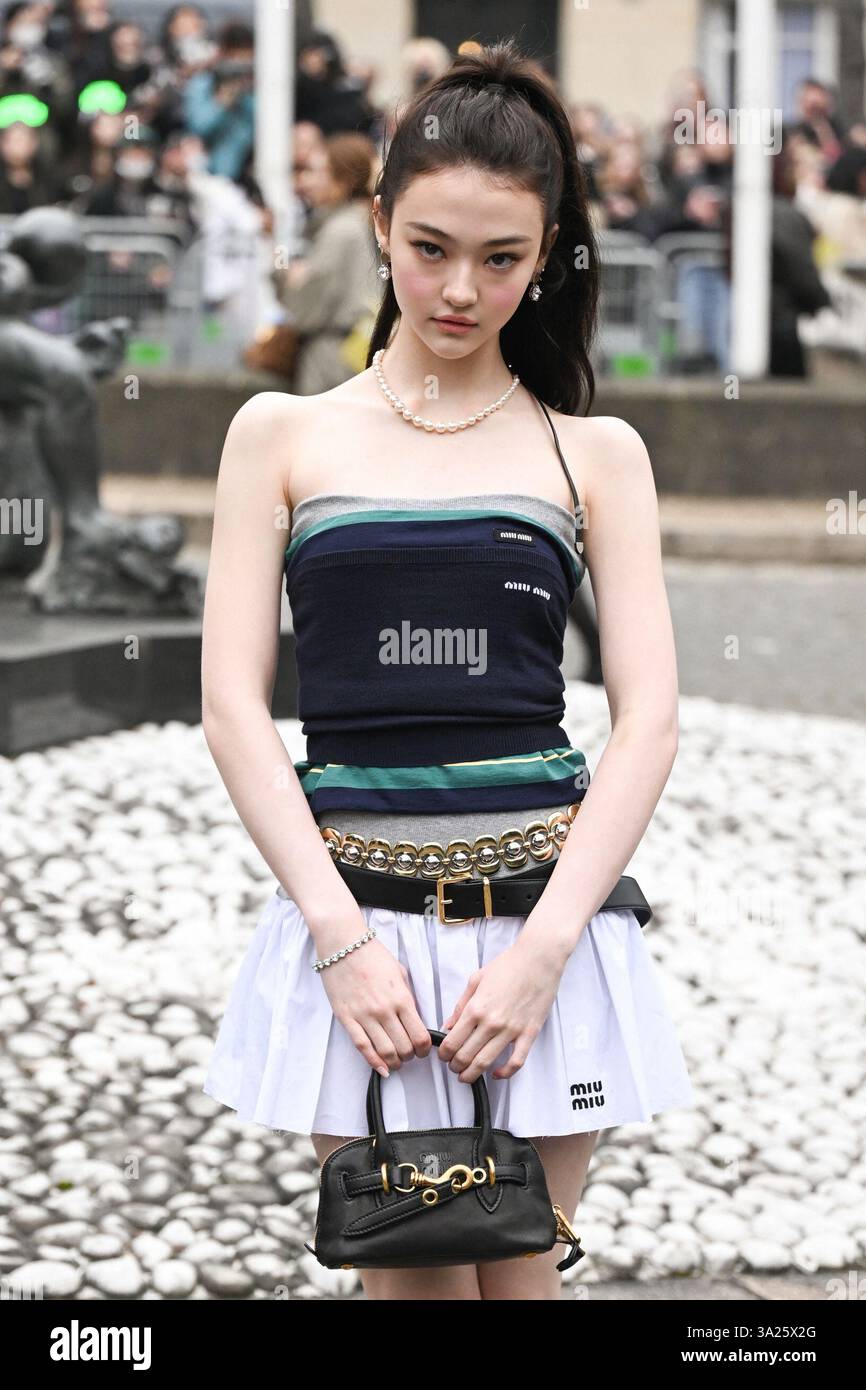 Paris, France. 11th Mar, 2025. Ella Gross attending the Miu Miu ...