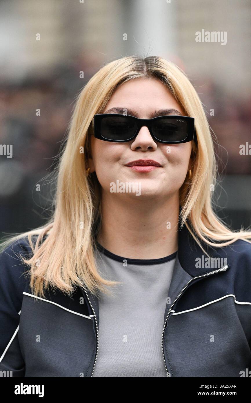 Paris, France. 11th Mar, 2025. Louane attending the Miu Miu Womenswear ...