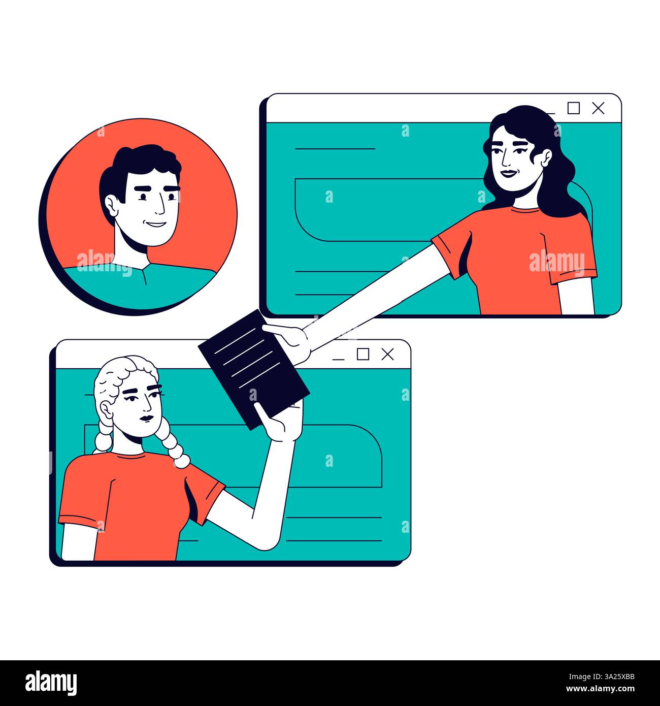 Remote work vector illustration concept Stock Vector Image & Art - Alamy