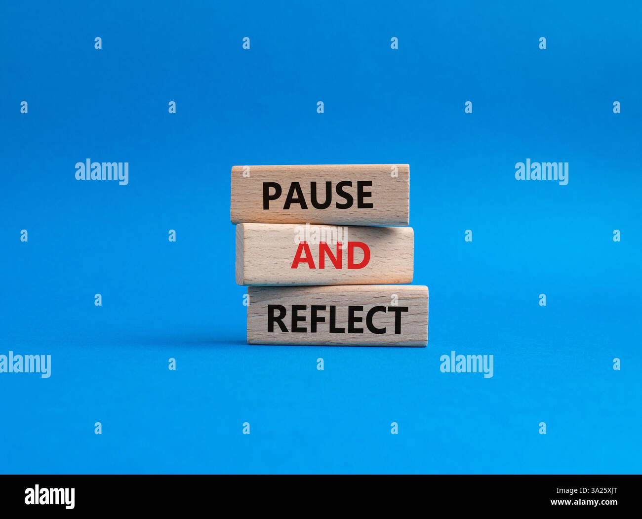 Pause and Reflect symbol. Concept words Pause and Reflect on wooden ...