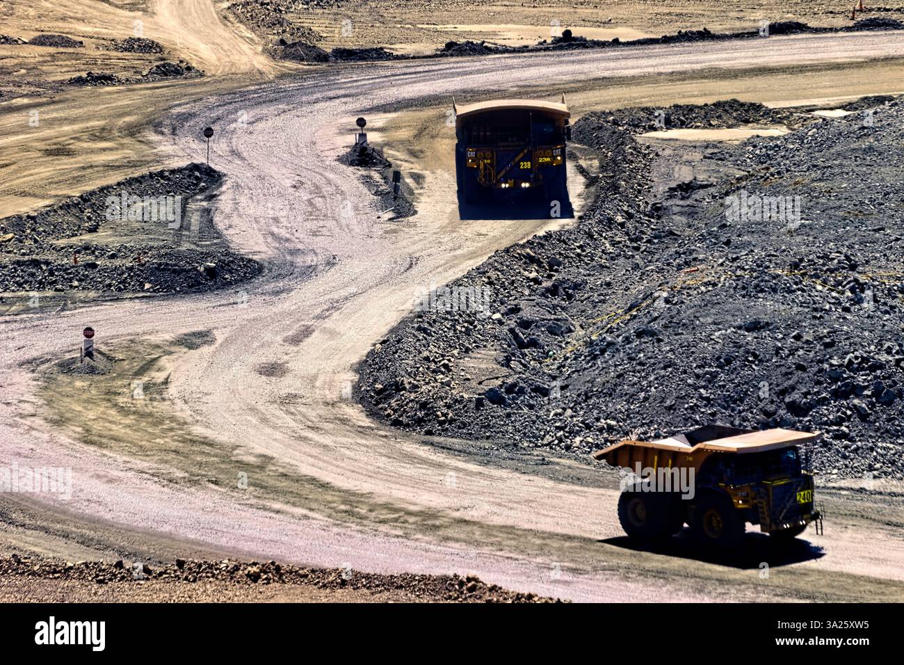 Hall trucks working the super pit gold mine, Kalgoorlie, Western ...