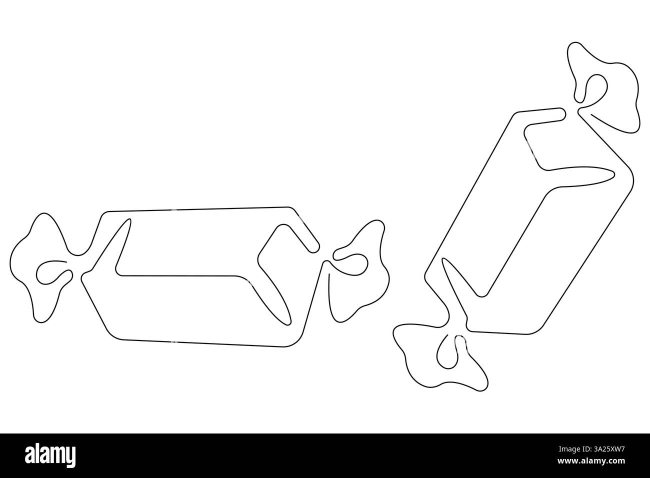 Continuous one line drawing of chocolate bar, Sweet candy hand drawn ...