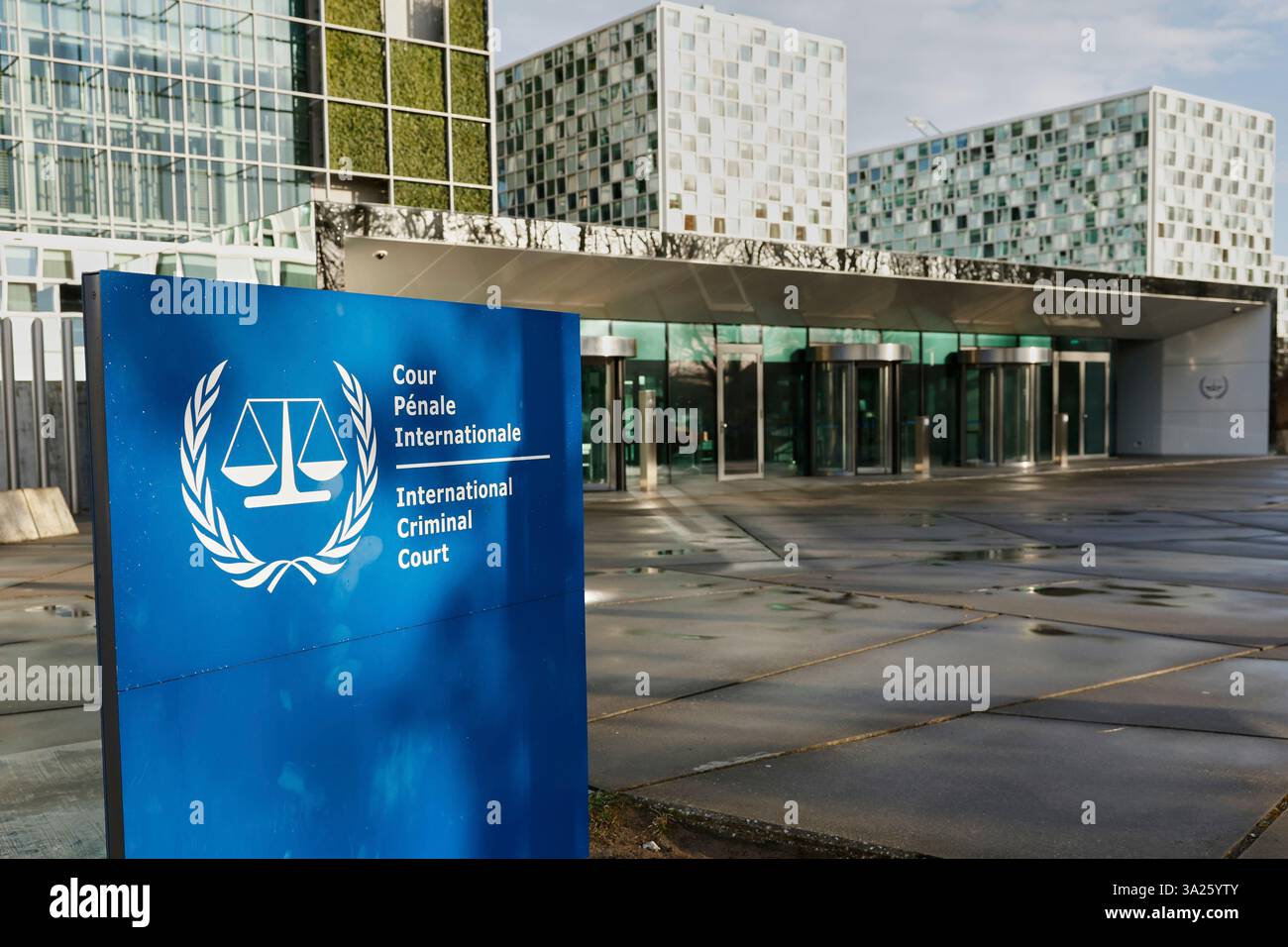 A general view of the exterior of the International Criminal Court in ...