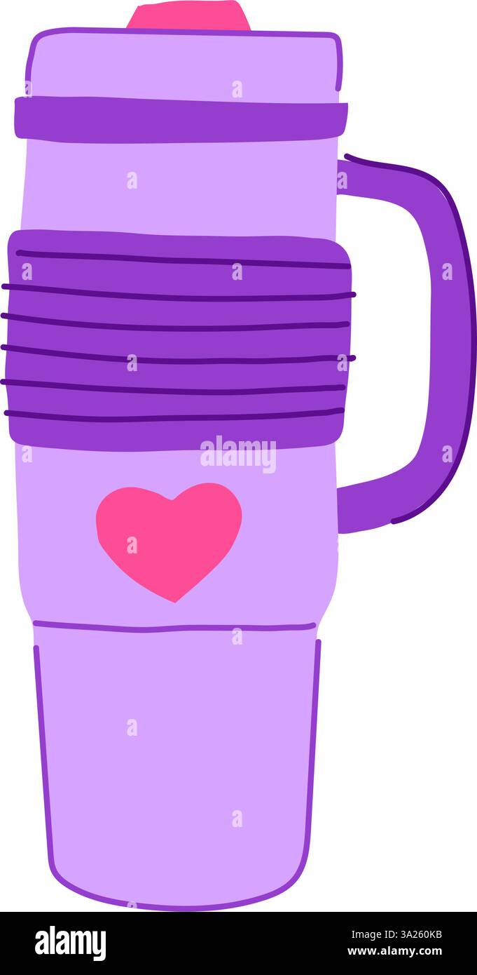 free coffee cup reusable cartoon vector illustration Stock Vector Image ...