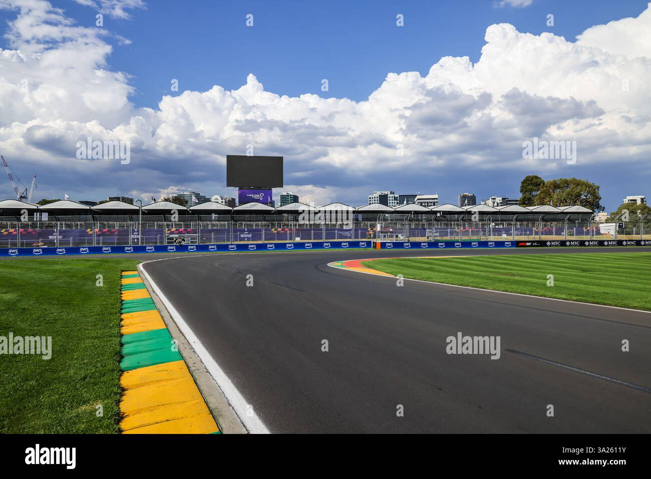 March 12, 2025: MELBOURNE, AUSTRALIA - MARCH 12: Track atmosphere ...
