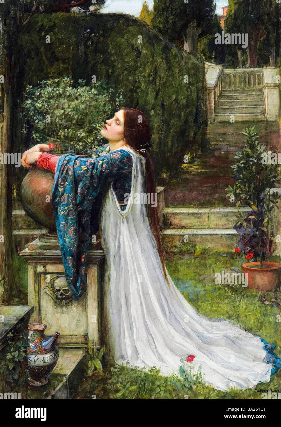 John William Waterhouse, Isabella and the Pot of Basil, painting in oil ...