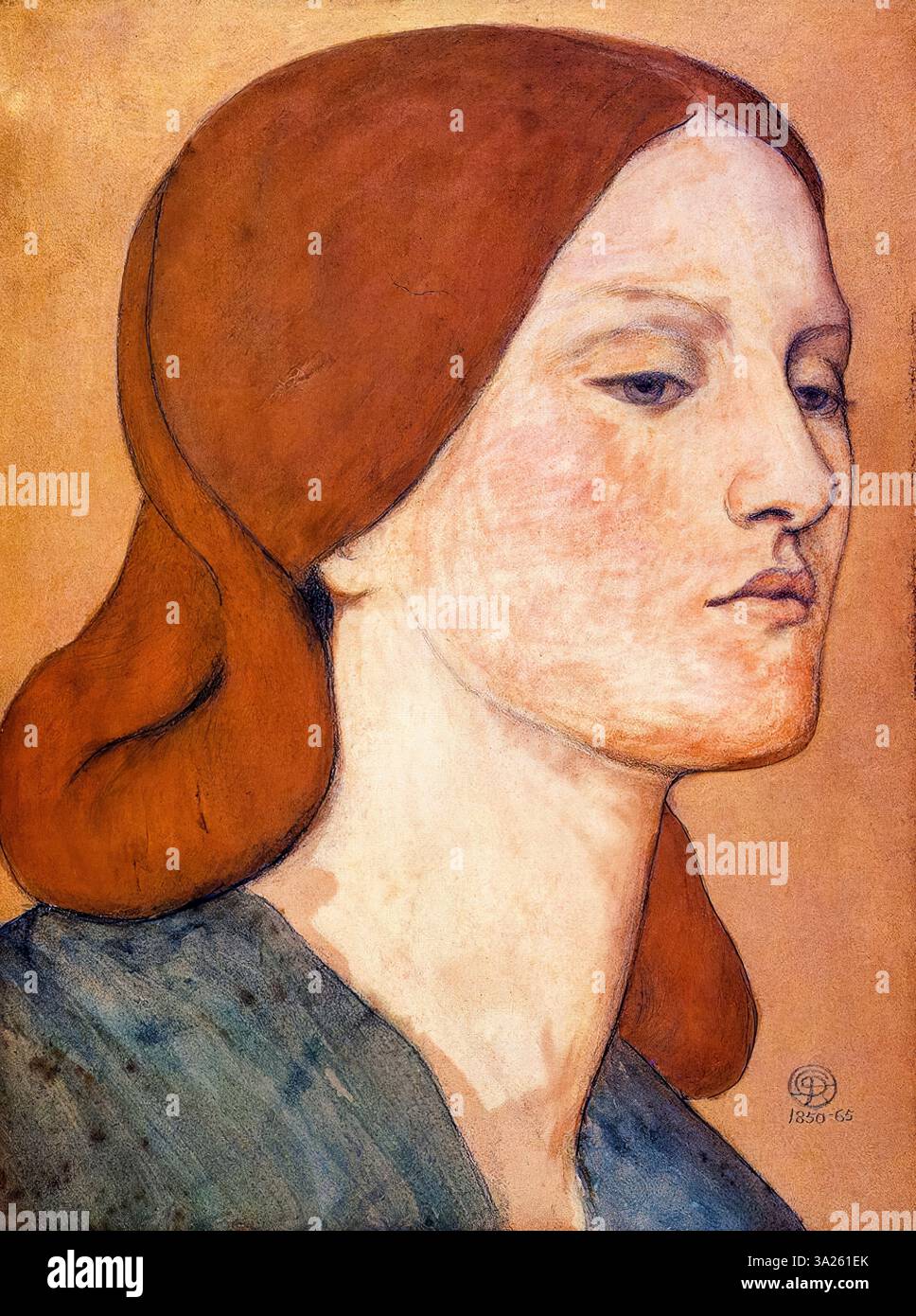 Dante Gabriel Rossetti, Portrait painting of Elizabeth Siddall ...
