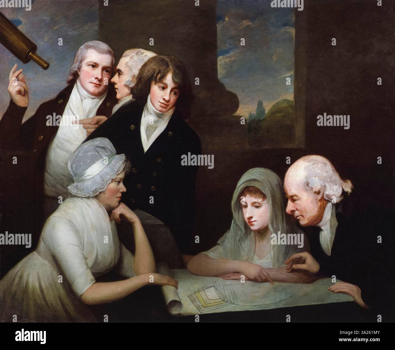 Adam Walker (1730/31-1821), English writer and inventor and his family ...