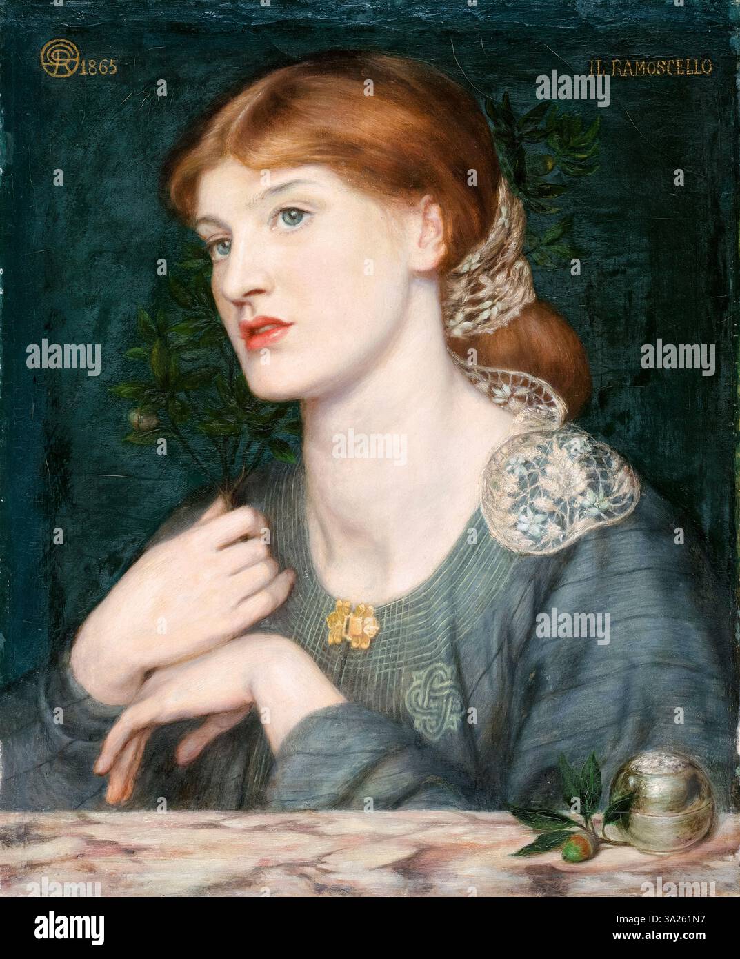 Dante Gabriel Rossetti, Il Ramoscello (Bella e Buona), portrait ...