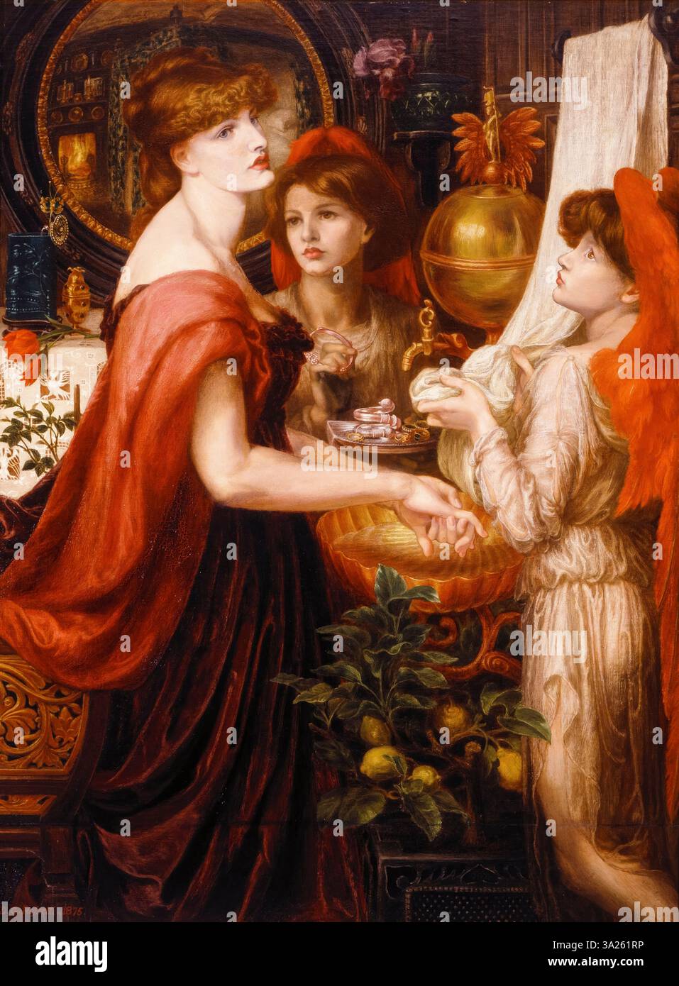 Dante Gabriel Rossetti, La Bella Mano, painting in oil on canvas, 1875 ...