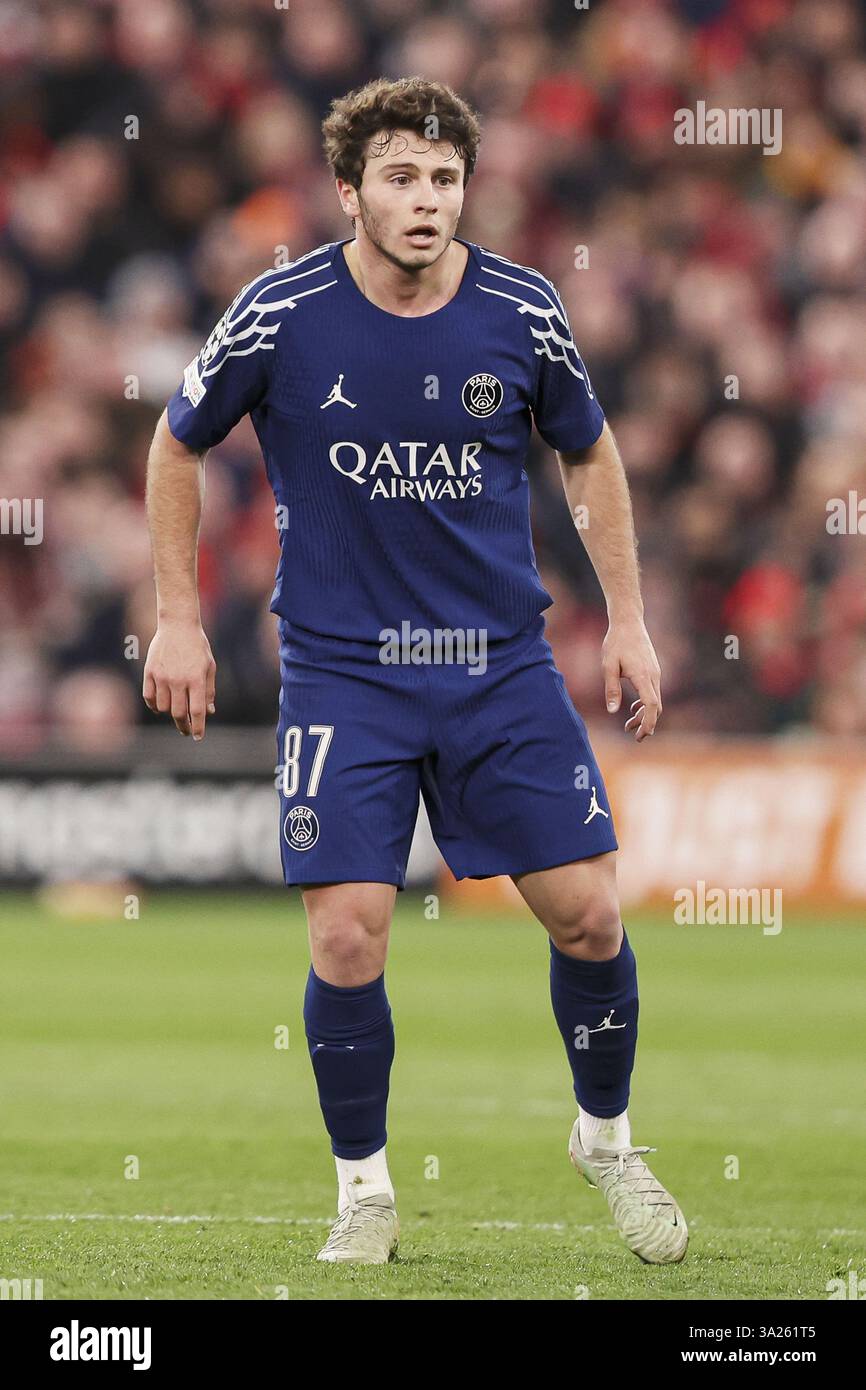 João Neves of PSG during the UEFA Champions League, Round of 16, 2nd ...