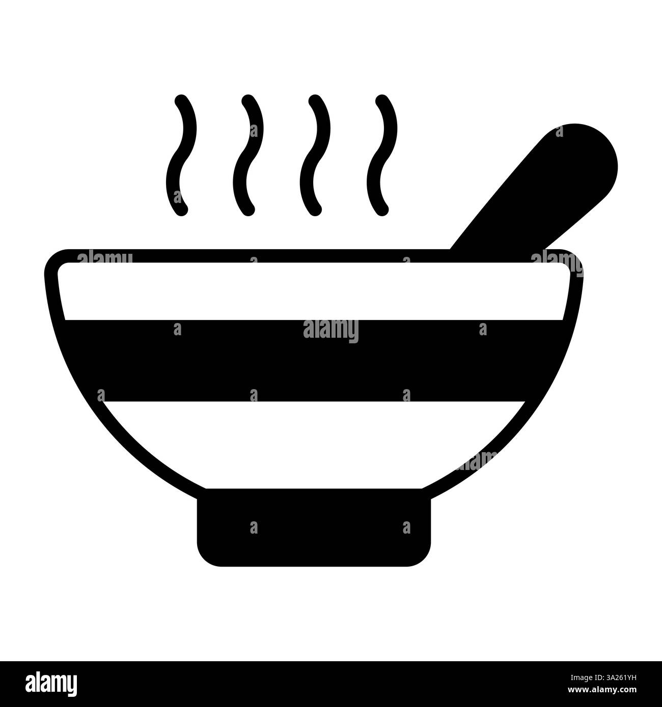 bowl, hot soup, icon in modern style for website mobile logo app UI ...