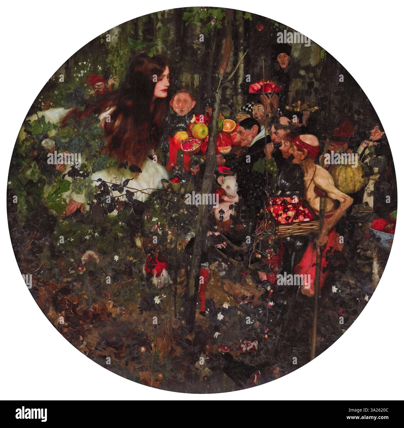 Frank Craig (1874-1918), Goblin Market, painting in oil on canvas, 1911 ...