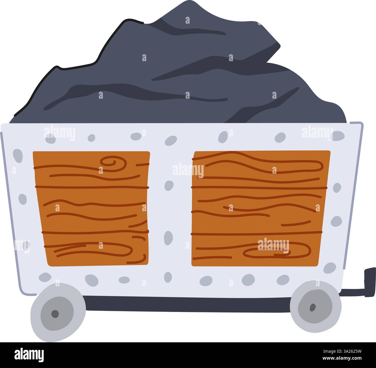 industry coal wagon cartoon vector illustration Stock Vector Image ...
