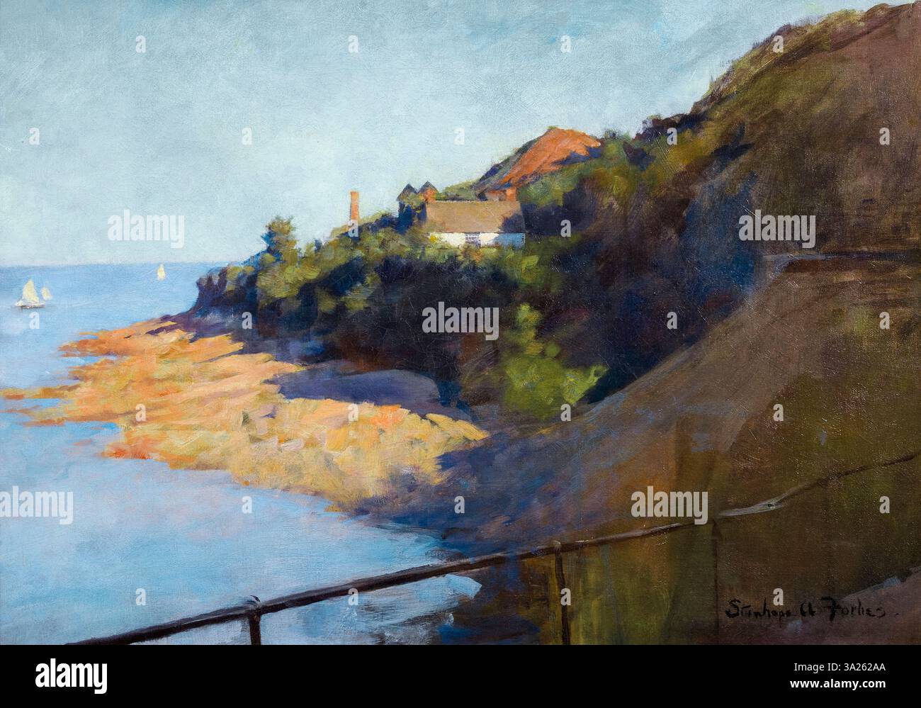 Stanhope Alexander Forbes, Penlee Quarry, landscape painting in oil on ...