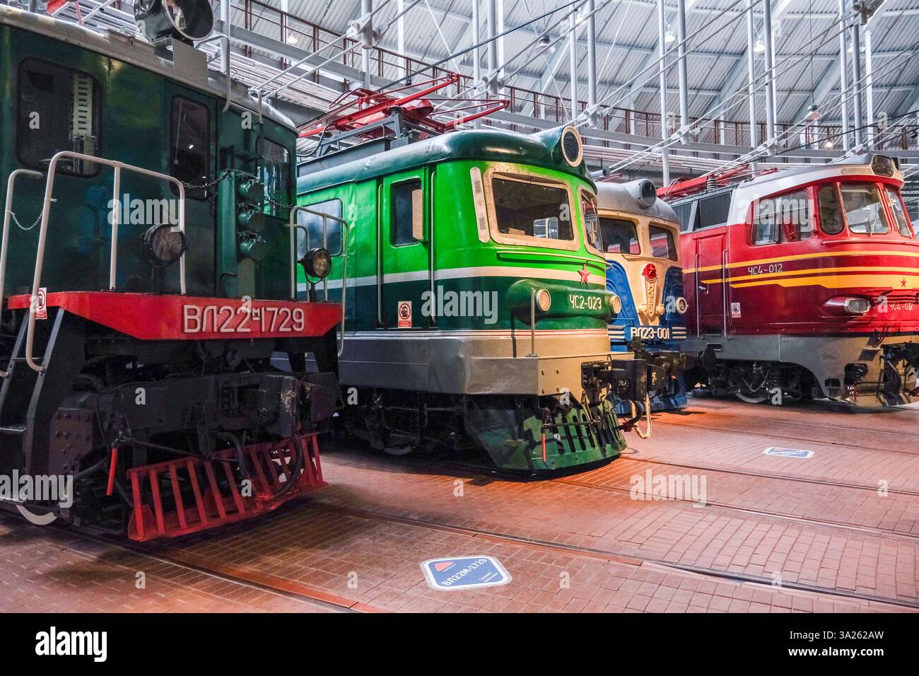 Different trains of different times and destinations in the Museum of ...