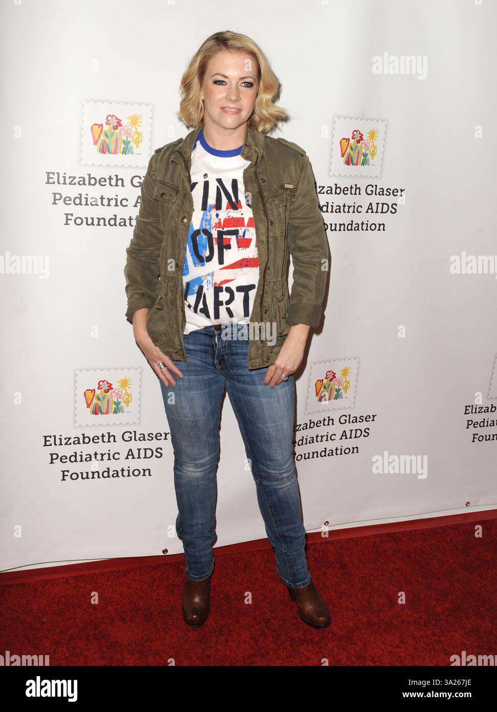 Actress Melissa Joan Hart arriving at the Elizabeth Glaser Pediatric ...