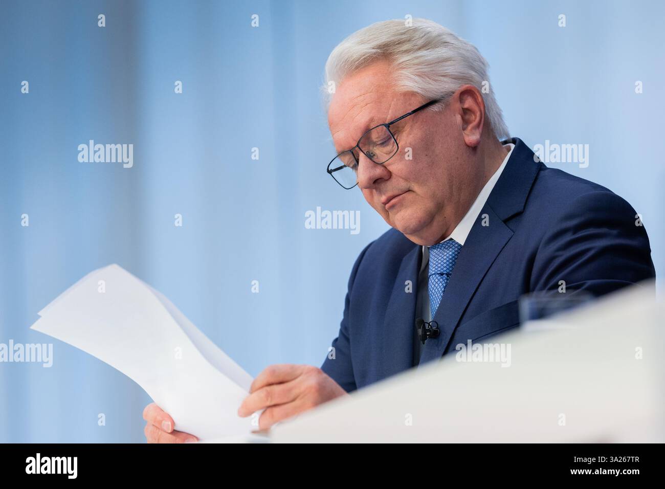 Duesseldorf, Germany. 12th Mar, 2025. Armin Papperger, Chairman of the ...