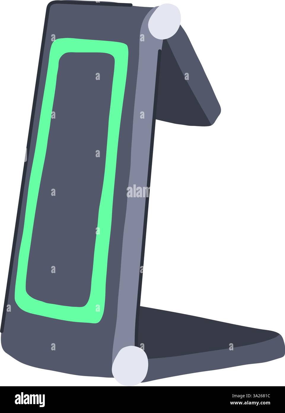 pad charging stand wireless cartoon vector illustration Stock Vector ...