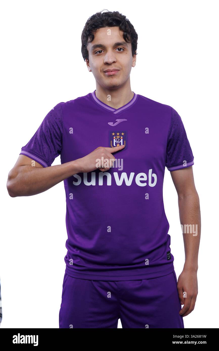 Anderlecht, Belgium. 26th Feb, 2025. Ali Maamar of RSCA Futures ...