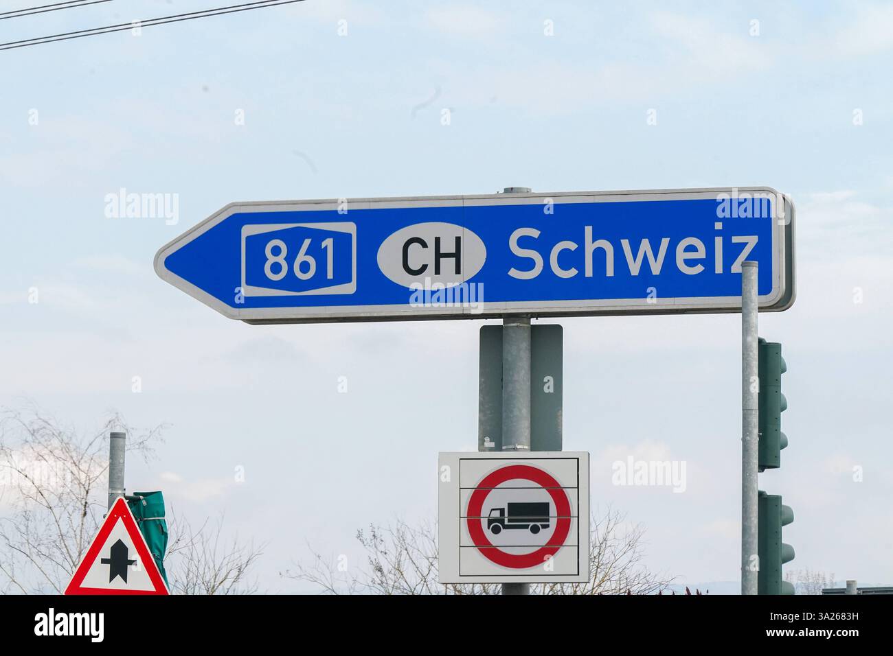 Deutschland, Schweiz, Grenze, Grenzübergang, Autobahn 861 ...