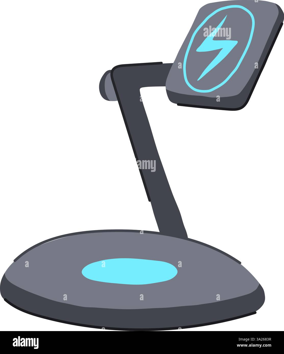 station charging stand wireless cartoon vector illustration Stock ...