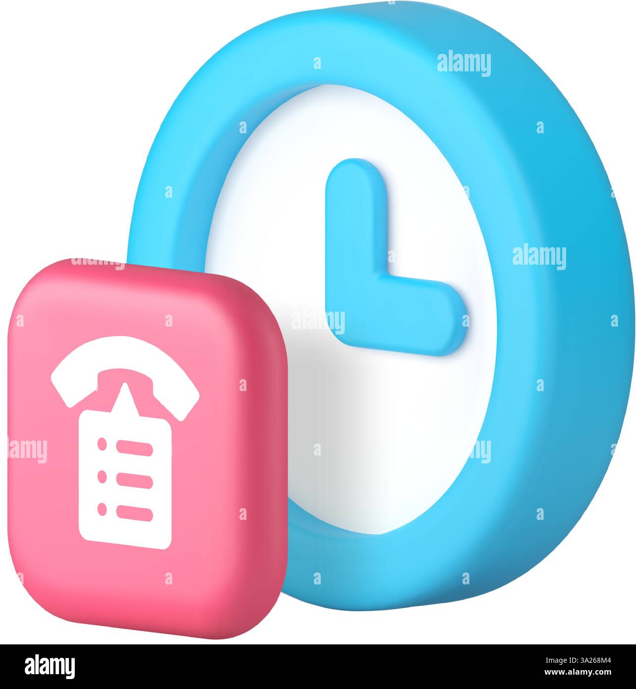 Important call time reminder deadline countdown notification 3d icon ...