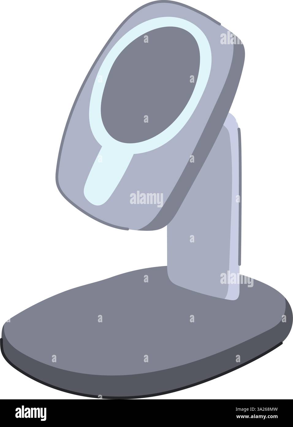 compact charging pad wireless cartoon vector illustration Stock Vector ...