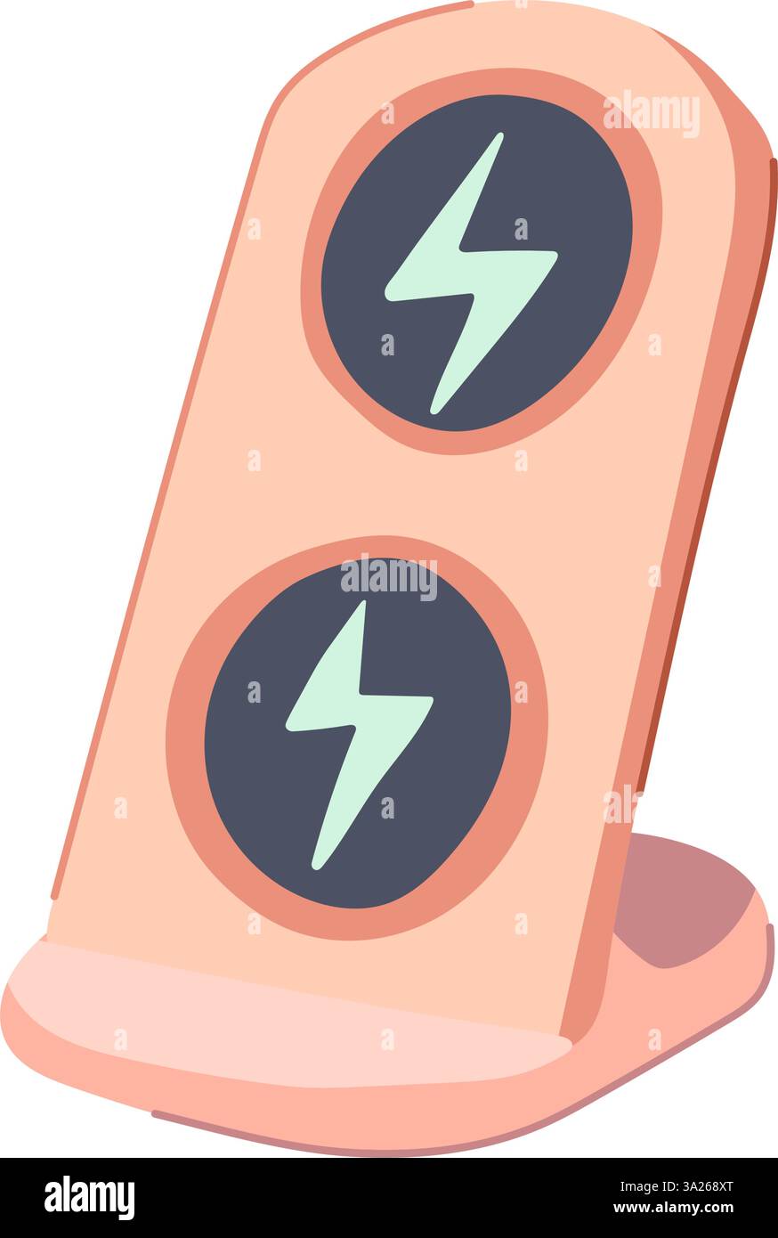 efficient charging pad wireless cartoon vector illustration Stock ...