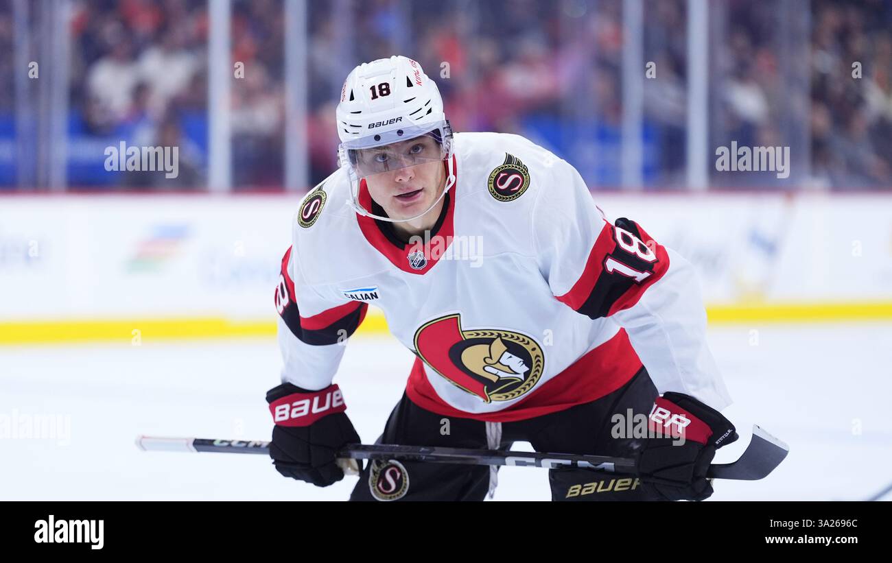 Ottawa Senators' Tim Stützle plays during an NHL hockey game Tuesday ...