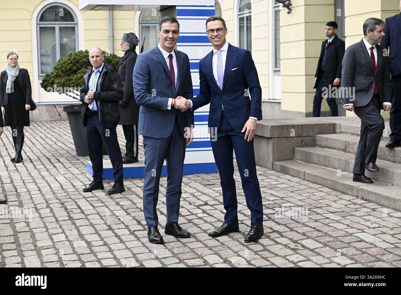 Helsinki, Finland. 12th Mar, 2025. Finnish President Alexander Stubb ...