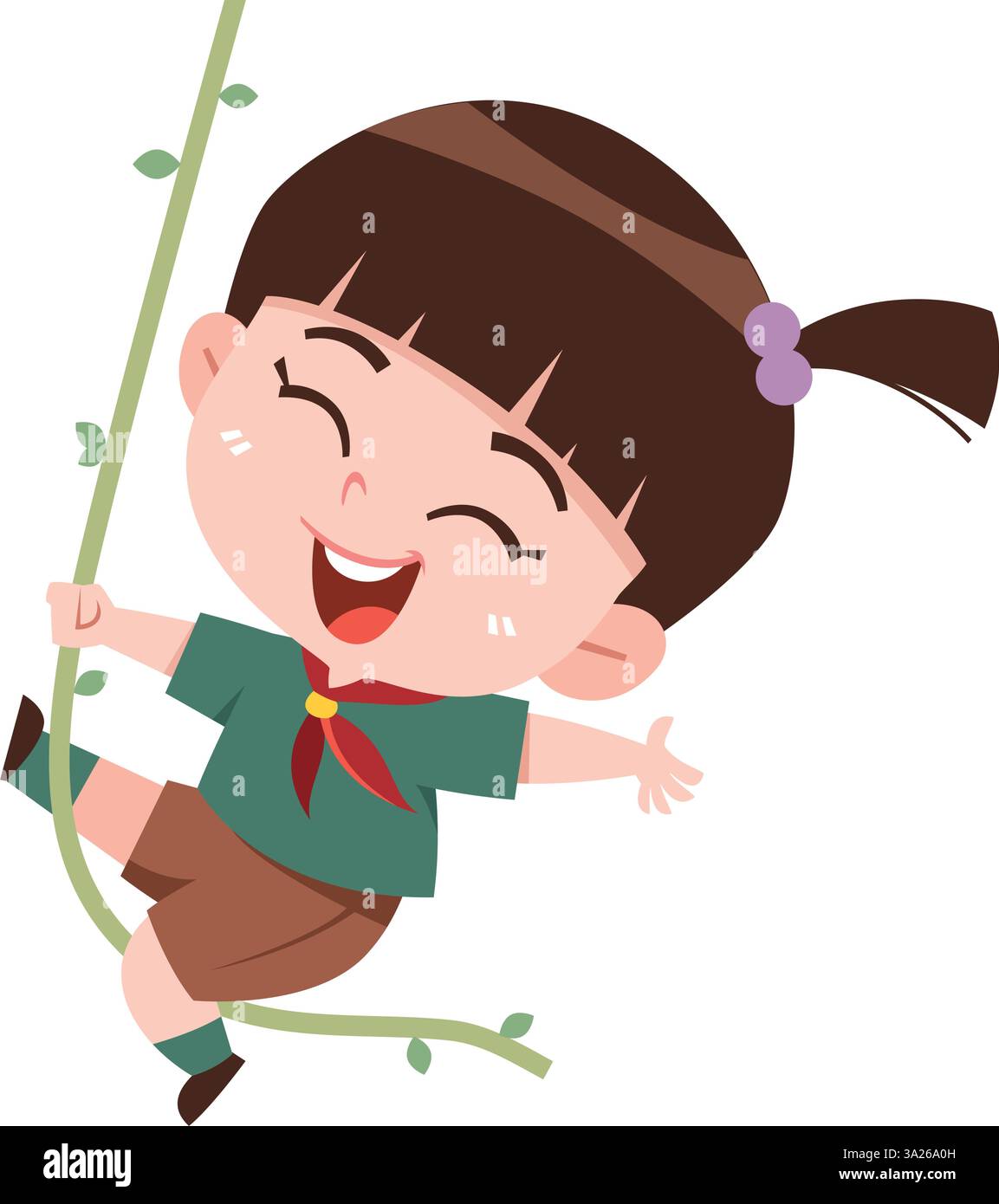 Cute playful girl in Stock Vector Images - Alamy