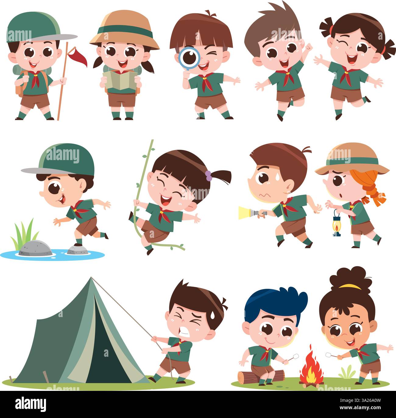 Scout kids adventure activity hi-res stock photography and images - Alamy
