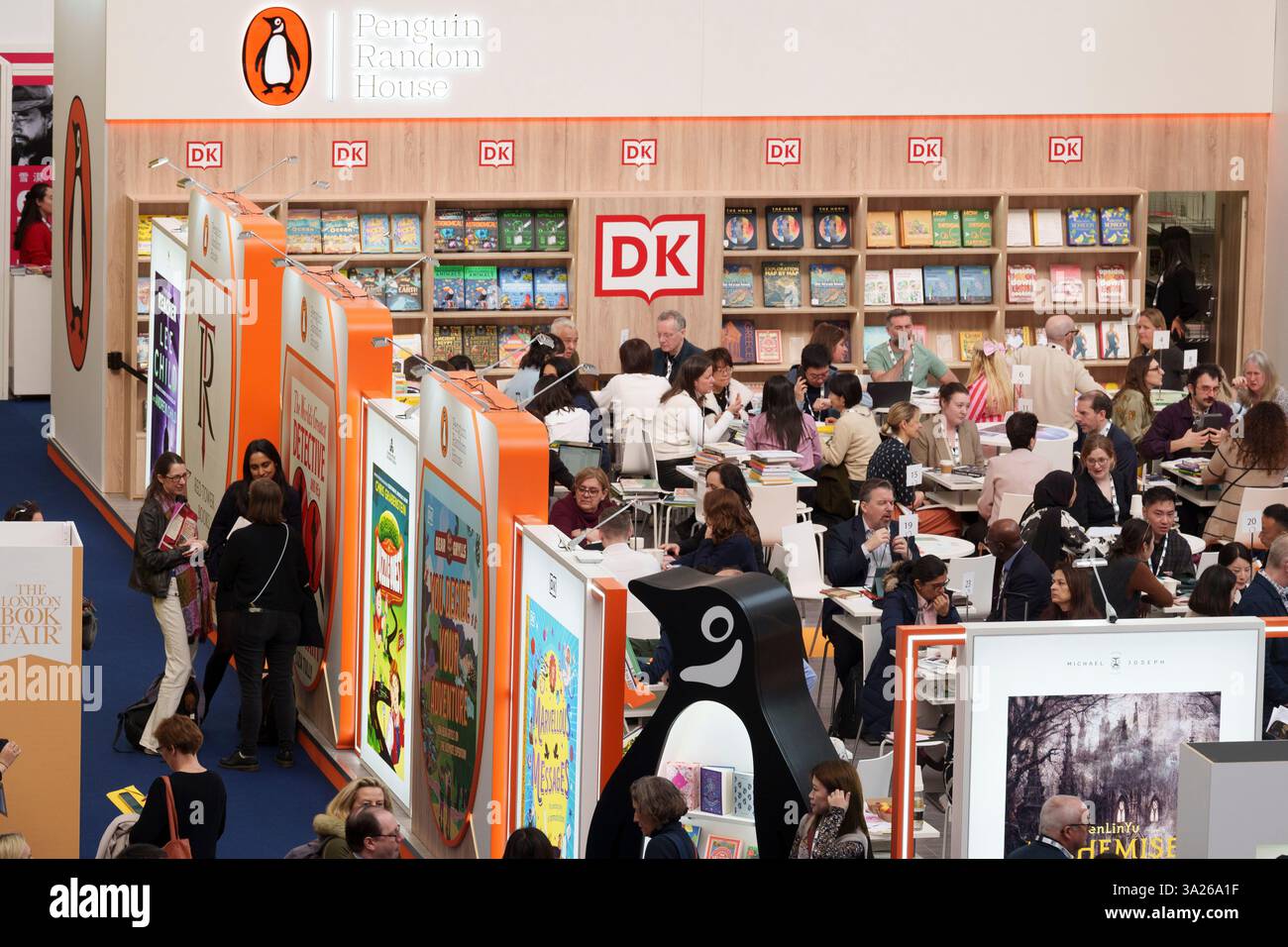The Penguin Random House stand on the first day of London Book Fair at ...