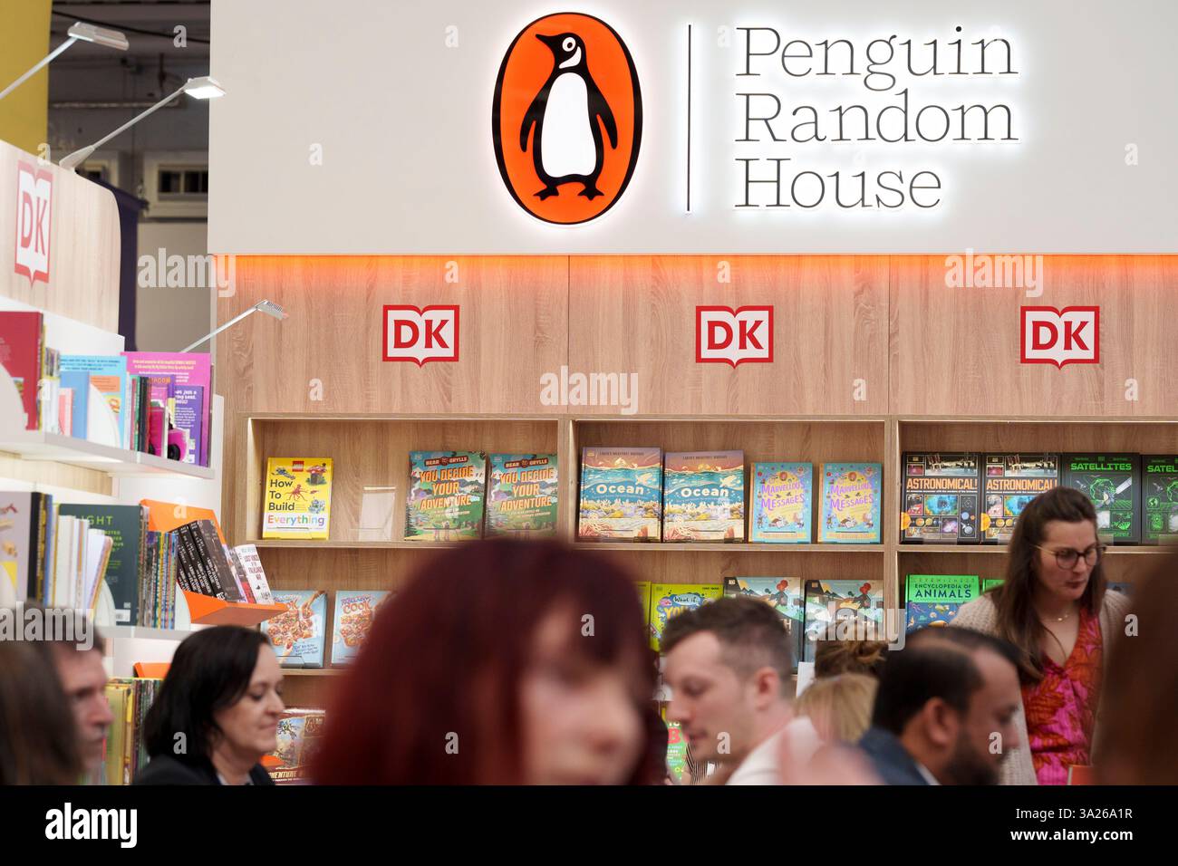 The Penguin Random House stand on the first day of London Book Fair at ...