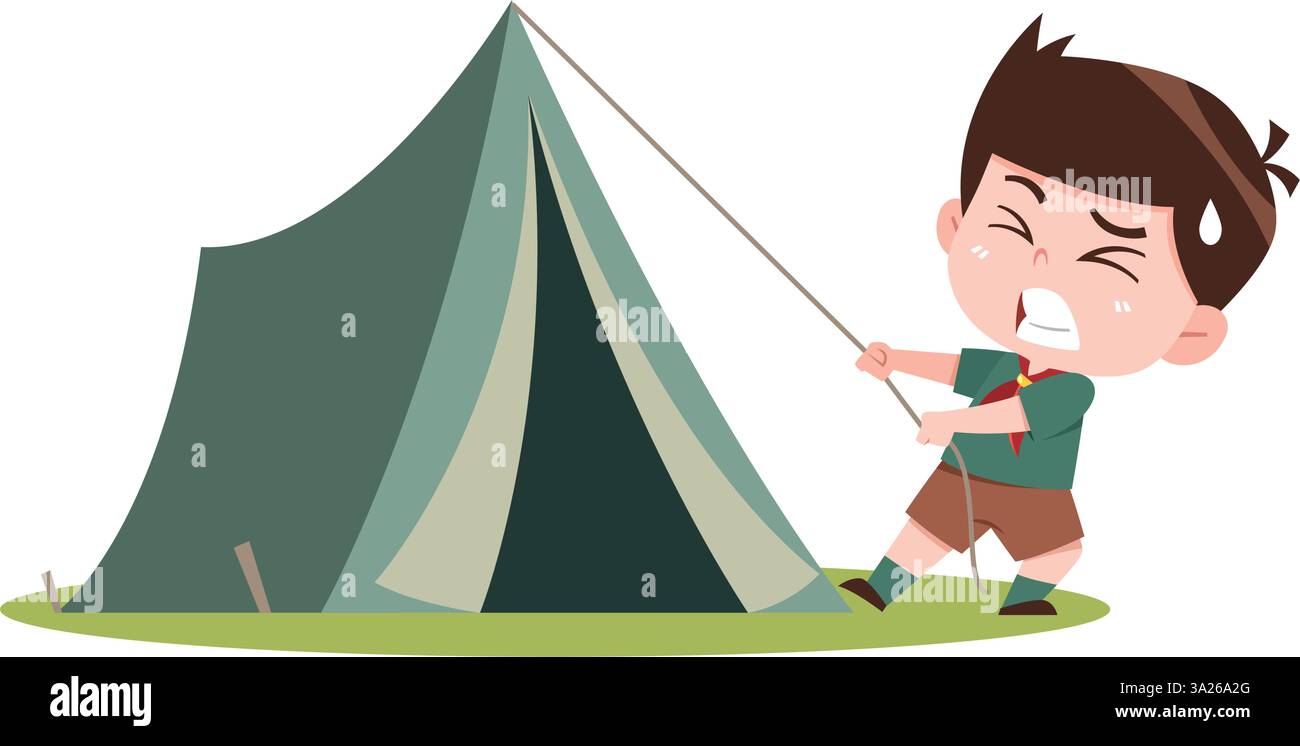 Tent setting up Stock Vector Images - Alamy