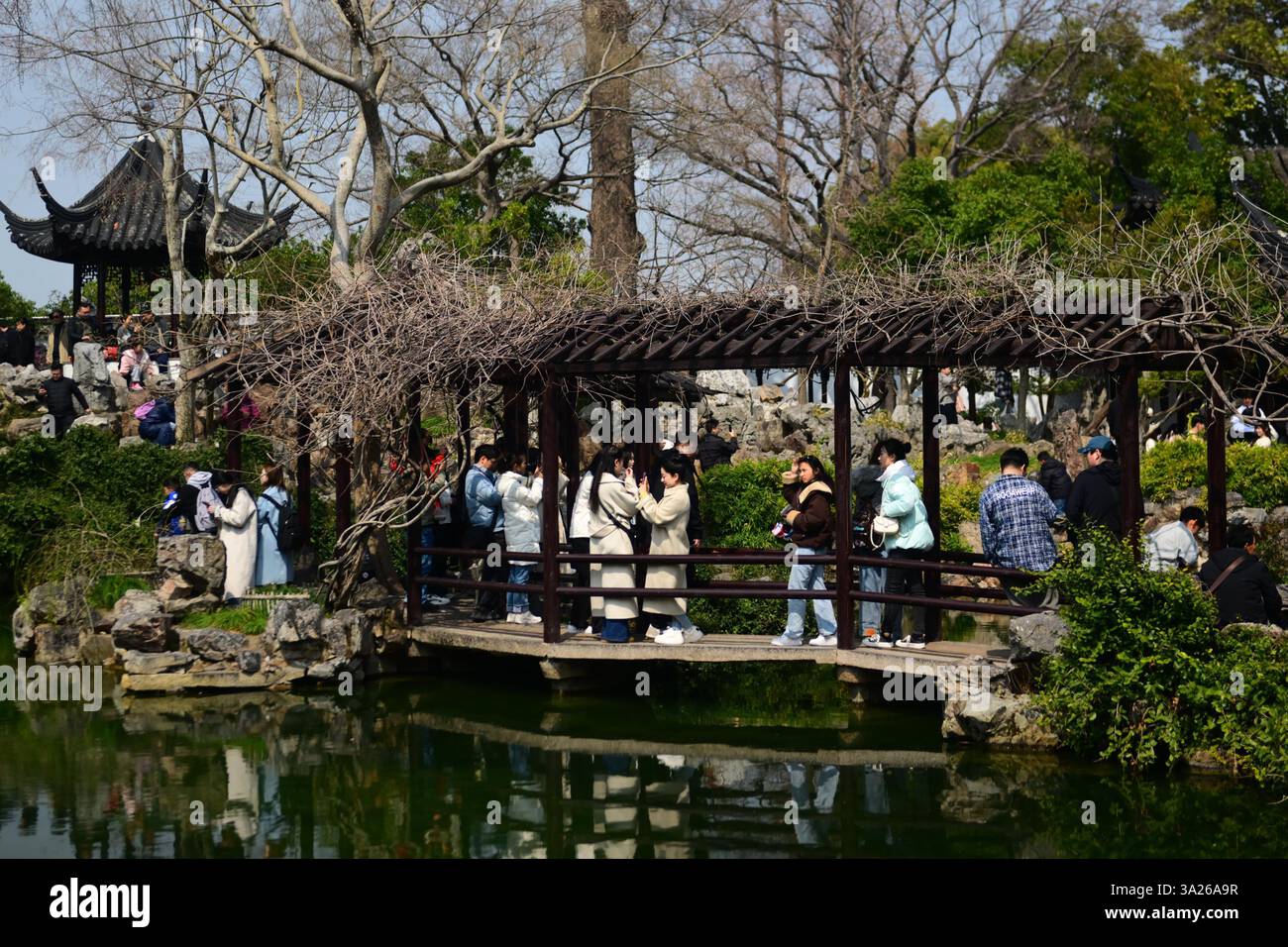 Spring flowers at Lingering Garden attract visitors in Suzhou City ...