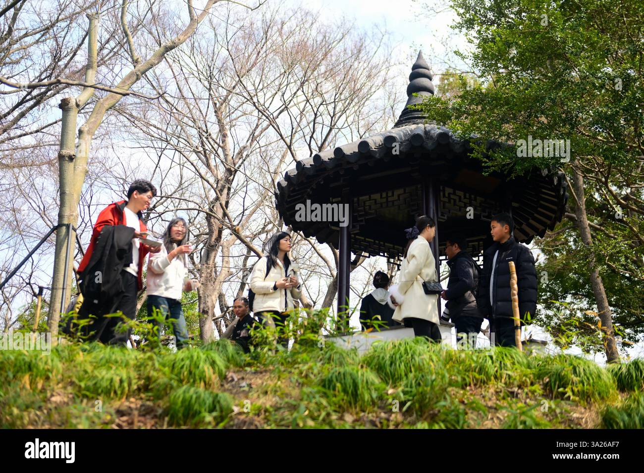 Spring flowers at Lingering Garden attract visitors in Suzhou City ...