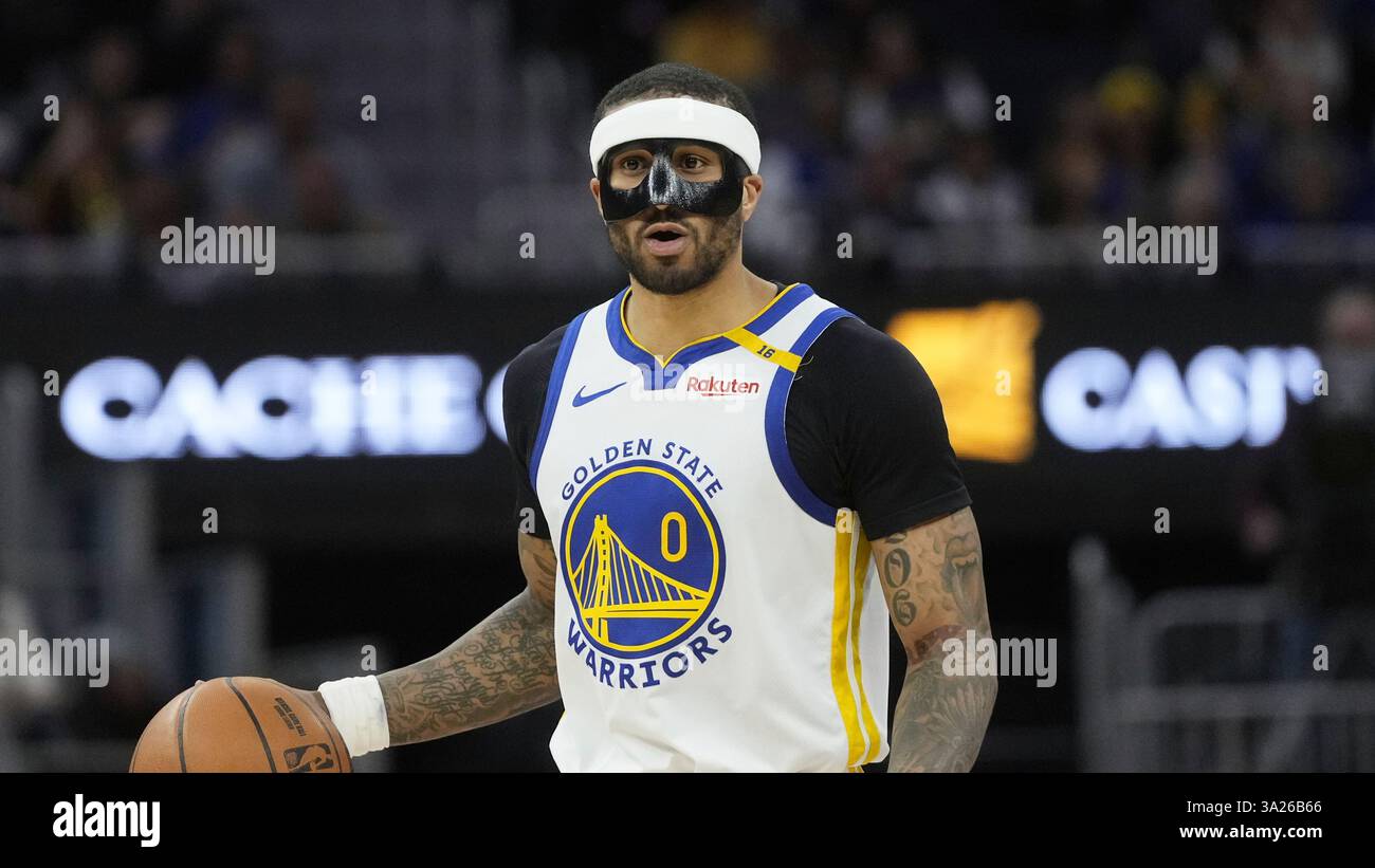 Golden State Warriors guard Gary Payton II (0) during an NBA basketball game against the Detroit ...