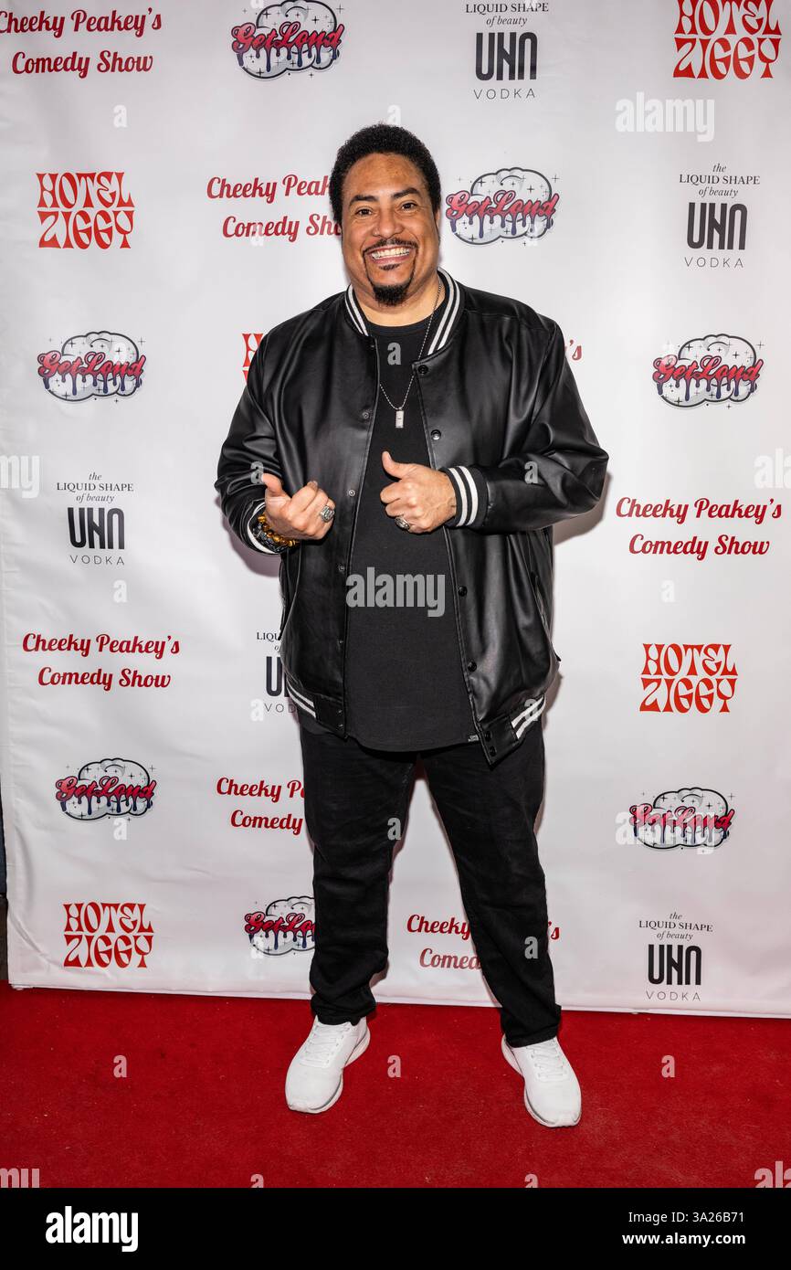Comedian Shang attends Christine Peake Presents Cheeky Peakey's Comedy ...