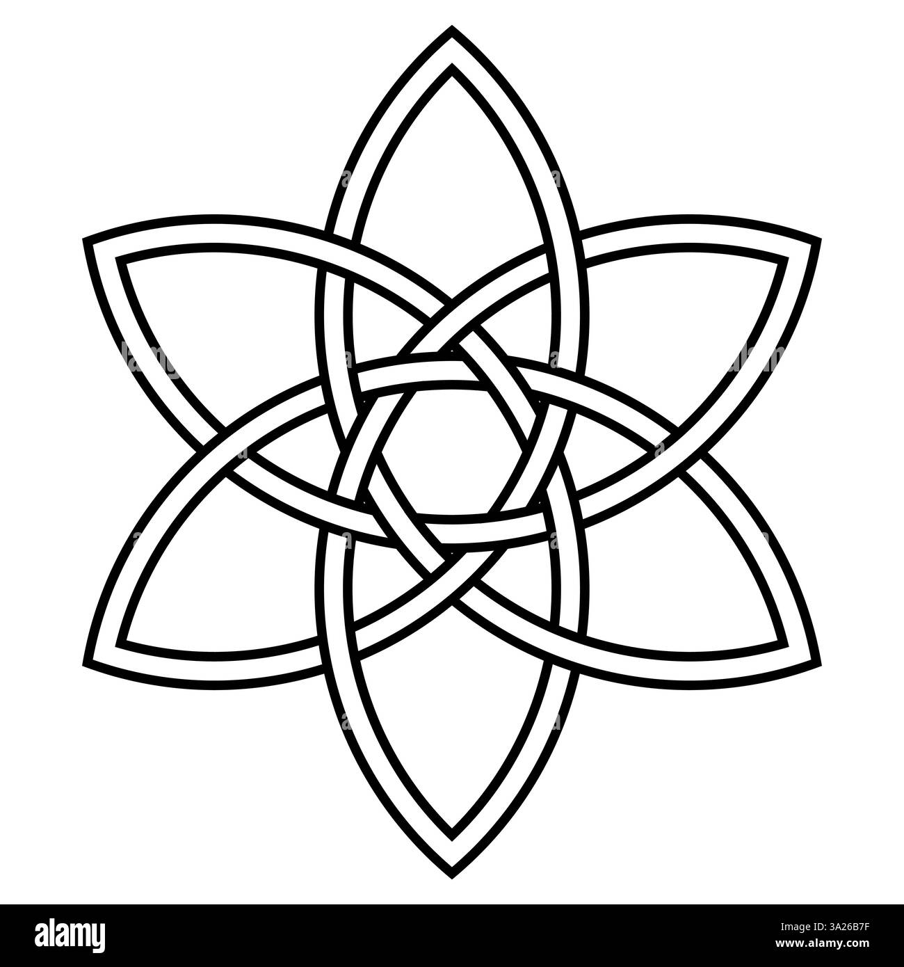 Celtic knot with interwoven petal design Celtic Knot Eternal Balance ...