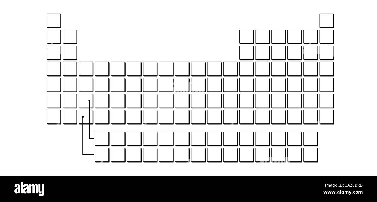 Empty block, periodic table of elements. For Neodymium, atomic number ...