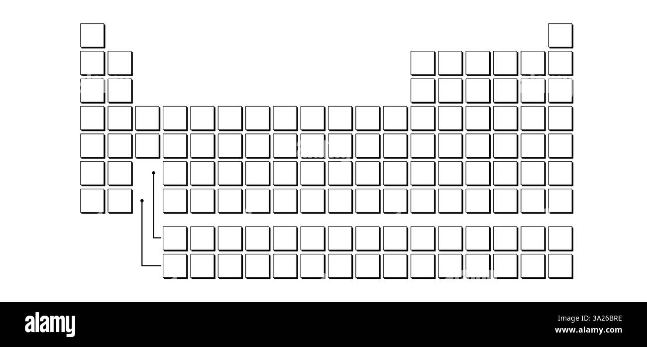 Empty block, periodic table of elements. For Neodymium, atomic number ...