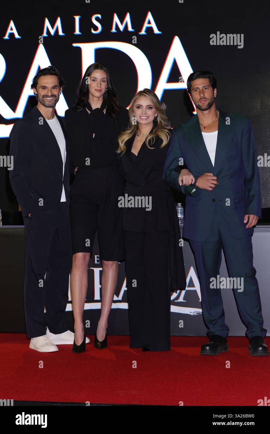 (L-R) Iván Sánchez, Pamela Almanza, Angelica Rivera, Diego Klein pose ...