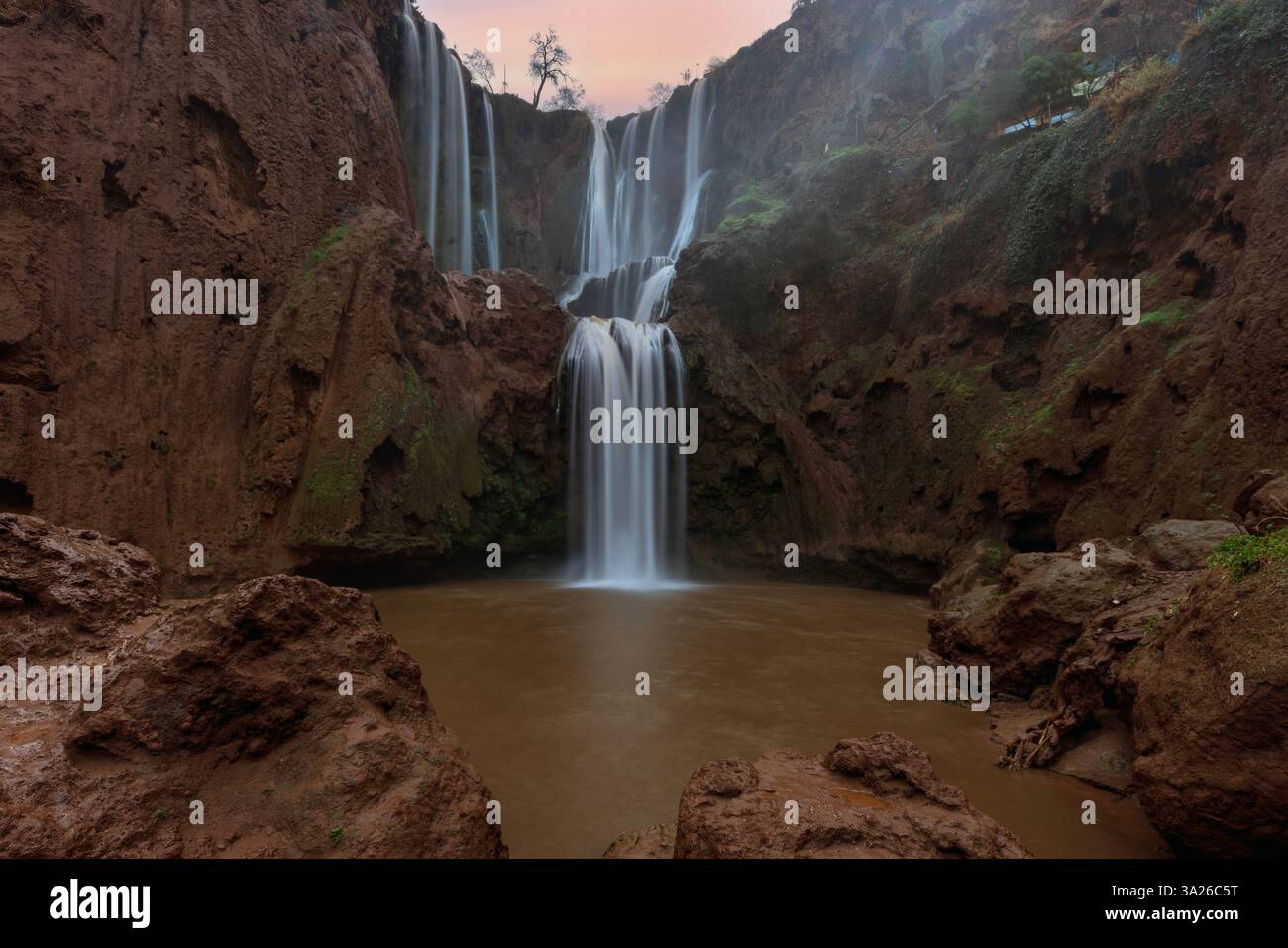 The Cascades d'Ouzoud, located in the Azilal province of Morocco, is a ...