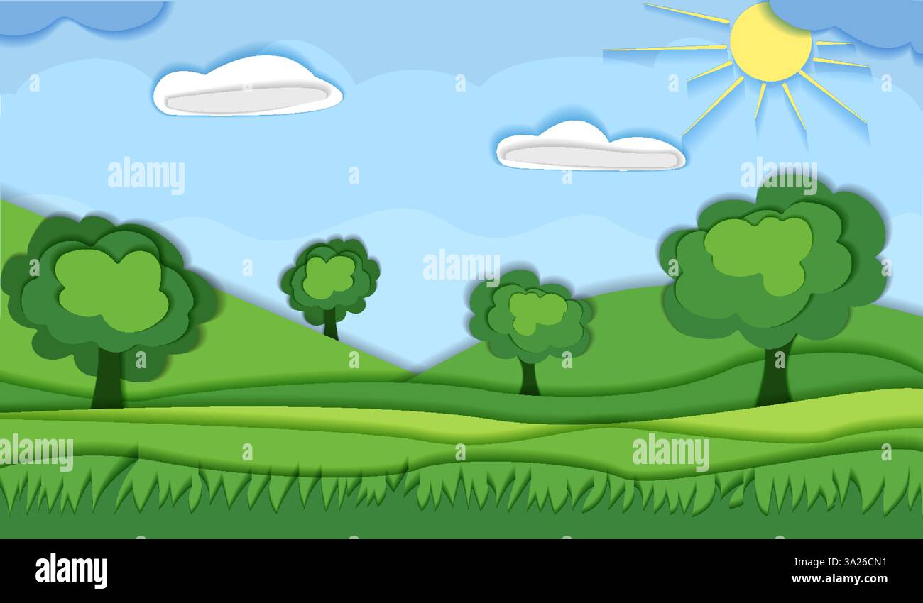 Fluffy grass sun shining Stock Vector Images - Alamy