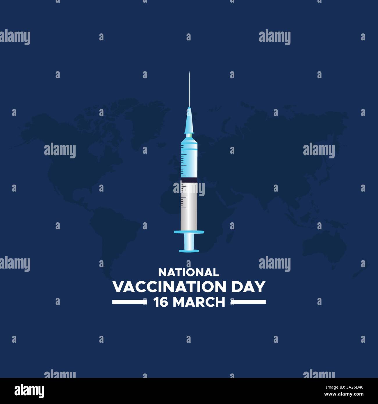 National Vaccination Day on March 16 vector. National Vaccination Day ...