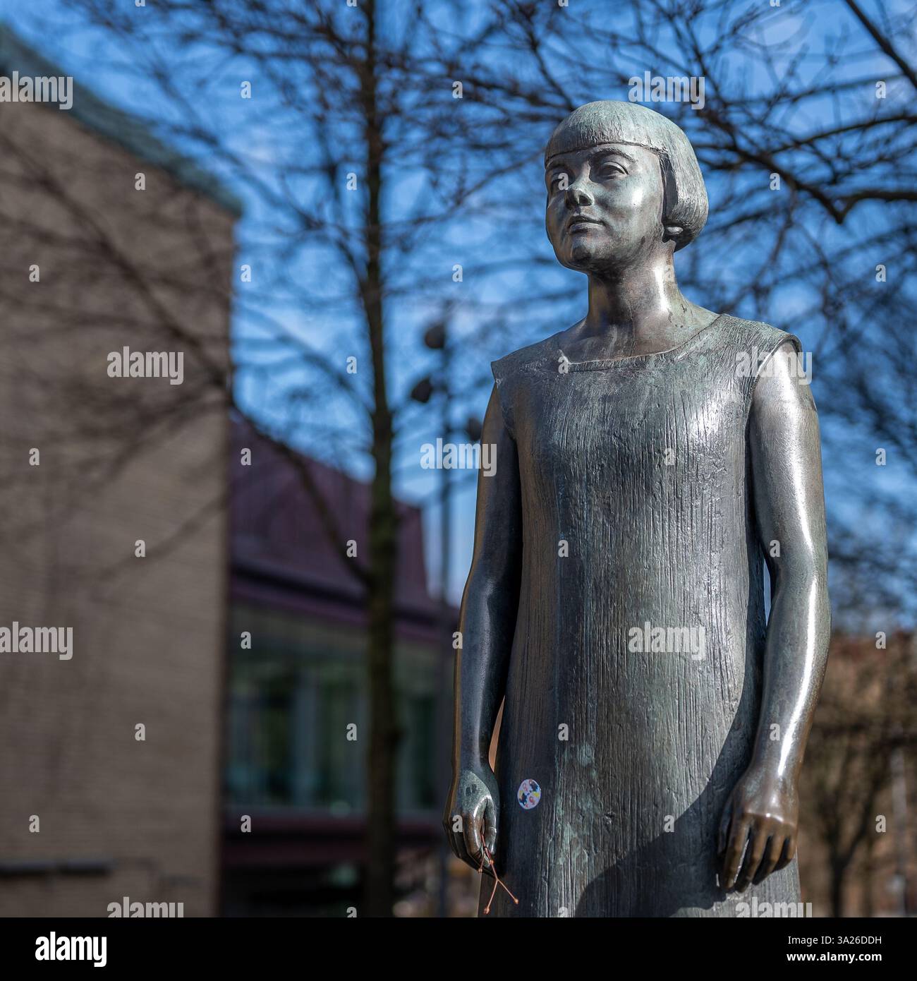 The statue of Karin Boye by Peter Linde at street Kungsportsavenyn ...