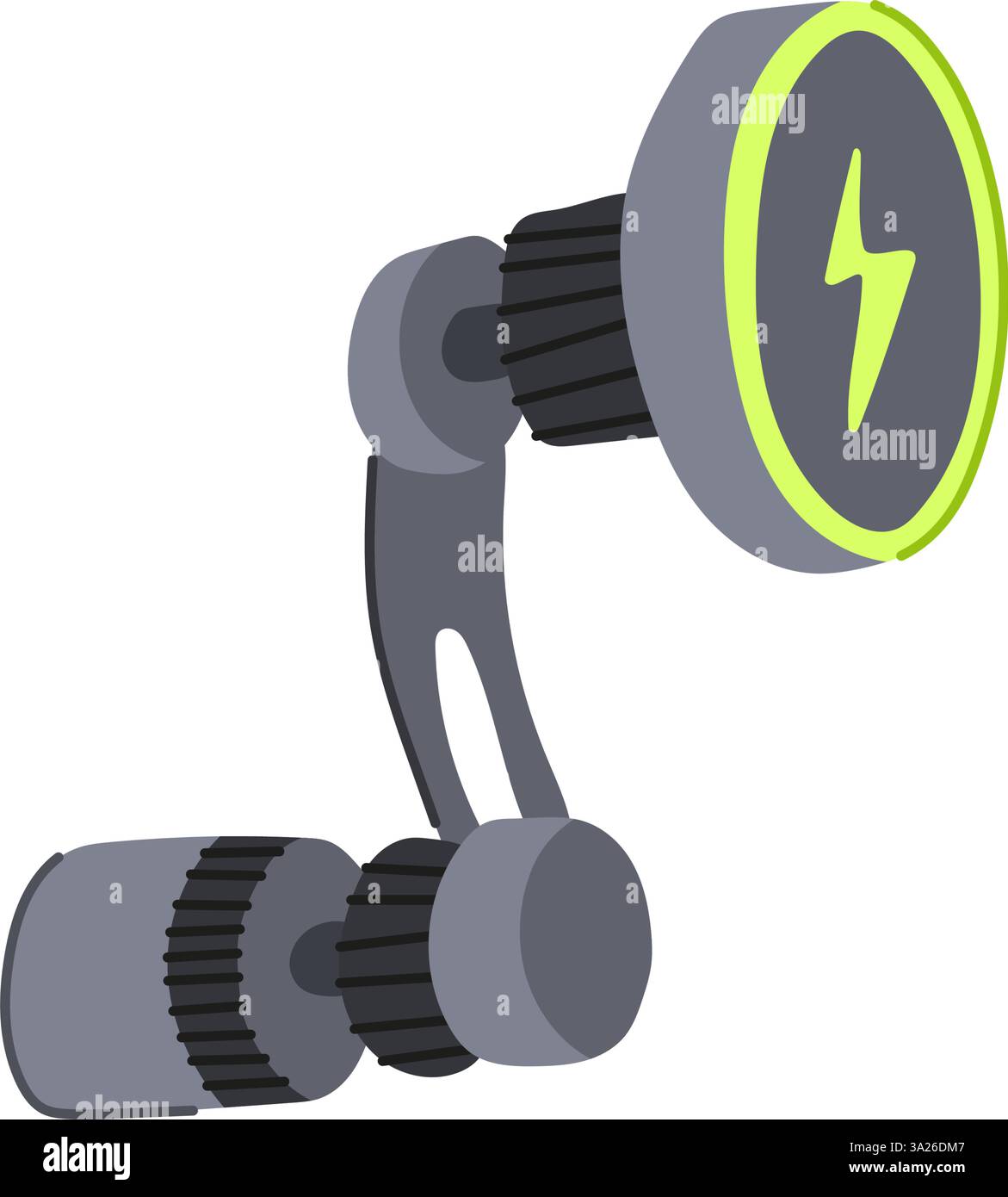 compact car charger wireless cartoon vector illustration Stock Vector ...