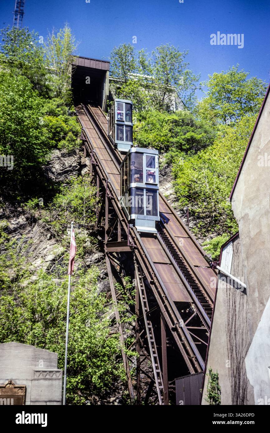 A vintage photo of a funicular railway Stock Photo - Alamy